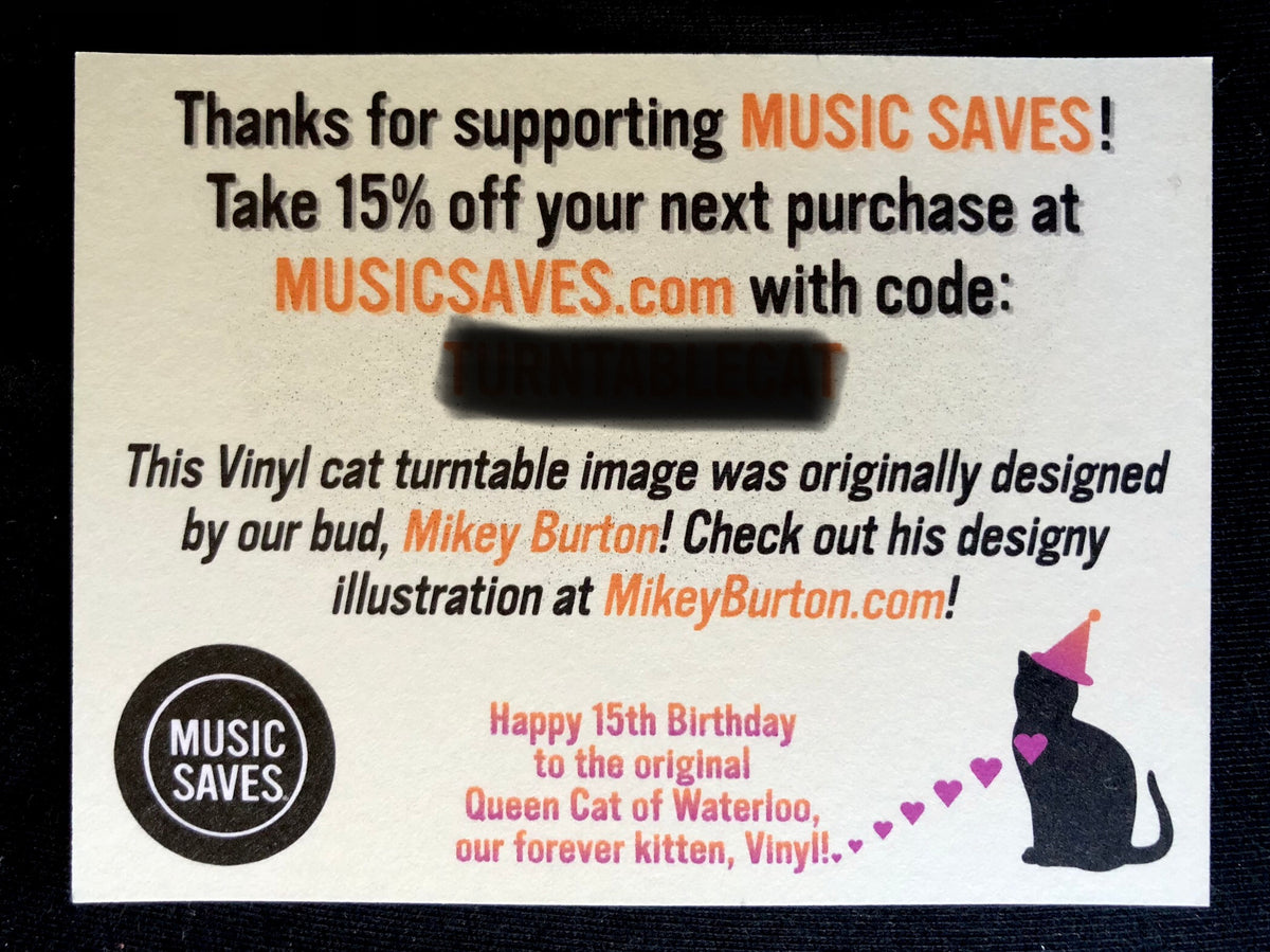 Vinyl cat turntable stickers – MUSIC SAVES